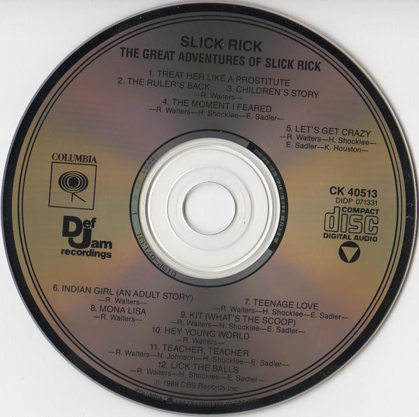 The Great Adventures Of Slick Rick by Slick Rick (CD 1988 Def Jam ...