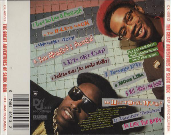 The Great Adventures Of Slick Rick by Slick Rick (CD 1988 Def Jam ...