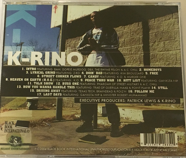 The Hitt List by K-Rino (CD 2004 Black Book International) in Houston ...