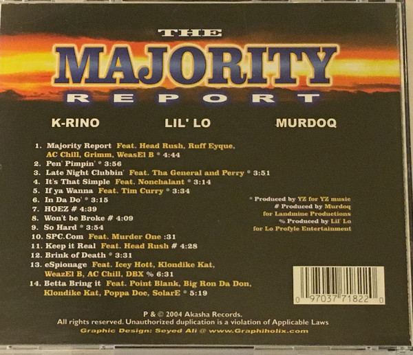 The Majority Report by K-Rino (CD 2004 Akasha Records) in Houston | Rap ...