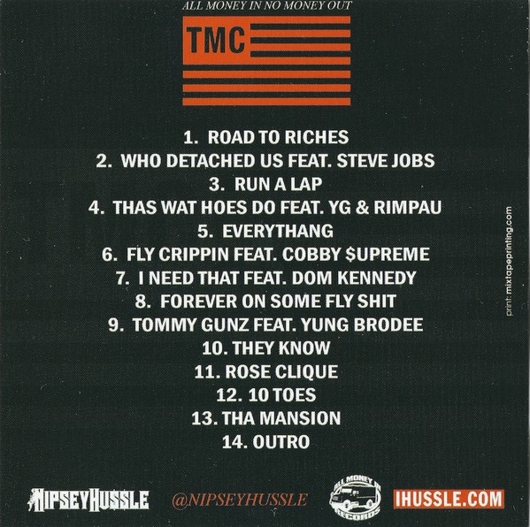 The Marathon Continues by Nipsey Hussle (CDr 2011 All Money In No Money ...