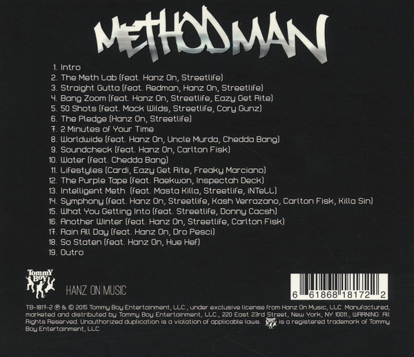 The Meth Lab by Method Man (CD 2015 Hanz On Music) in New York City ...