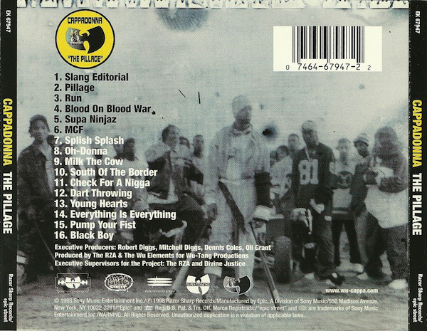 The Pillage by Cappadonna (CD 1998 Epic Street) in New York City | Rap ...