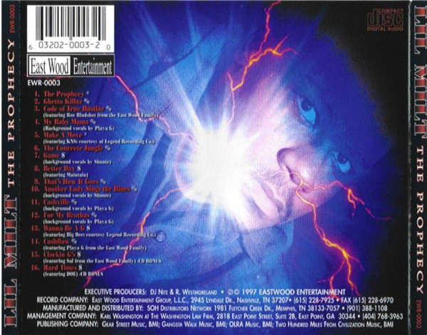 The Prophecy by Lil Milt (CD 1997 East Wood Records) in Nashville | Rap ...