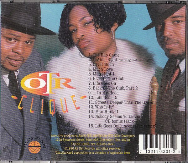 The Rap Game by OTR Clique (CD 1996 All Net Records) in Cincinnati ...