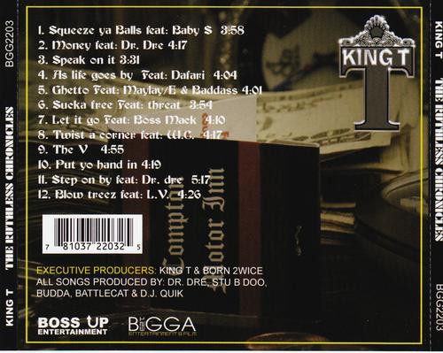 The Ruthless Chronicles by King T (CD 2004 Boss Up Entertainment) in ...