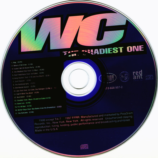 The Shadiest One by WC (CD 1997 FFRR) in South Central | Rap - The Good ...
