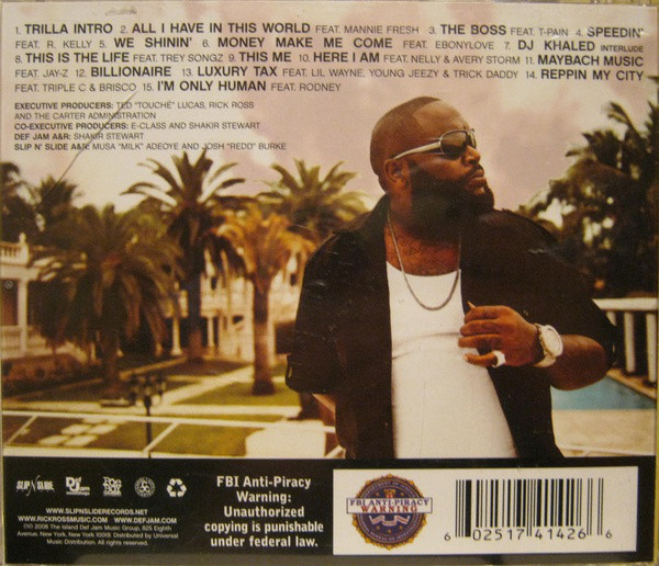 Trilla by Rick Ross (CD 2008 Def Jam Recordings) in Miami | Rap - The ...