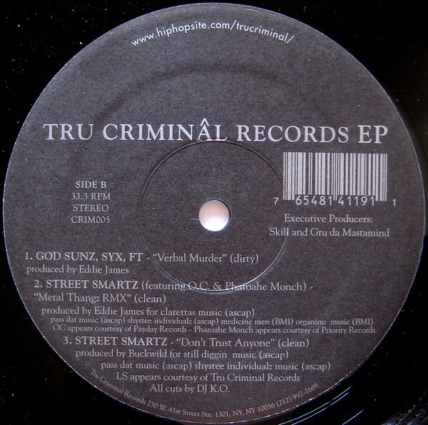Tru Criminal Records EP by Various (Vinyl 1997 Tru Criminal Records) in ...