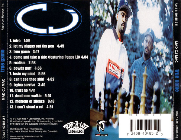 True Game by Mad CJ Mac (CD 1995 Rap-A-Lot Records) in South Central ...