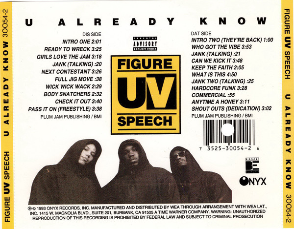 U Already Know by Figure Uv Speech (CD 1993 Biscayne Europa (BE)) in ...