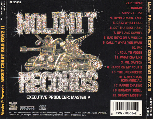 West Coast Bad Boyz II by Various (CD 1997 No Limit Records) in | Rap ...