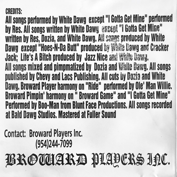 White Dawg by Res (CD 1996 Broward Players Inc.) in Fort Lauderdale ...