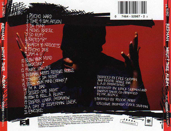 Whut The Album by Redman (CD 1992 Rush Associated Labels) in Newark ...