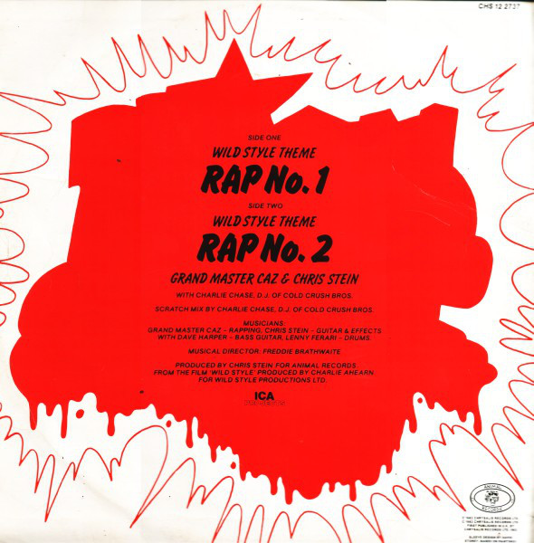 Wild Style Theme Rap by Chris Stein (Vinyl 1983 Animal Records) in New ...