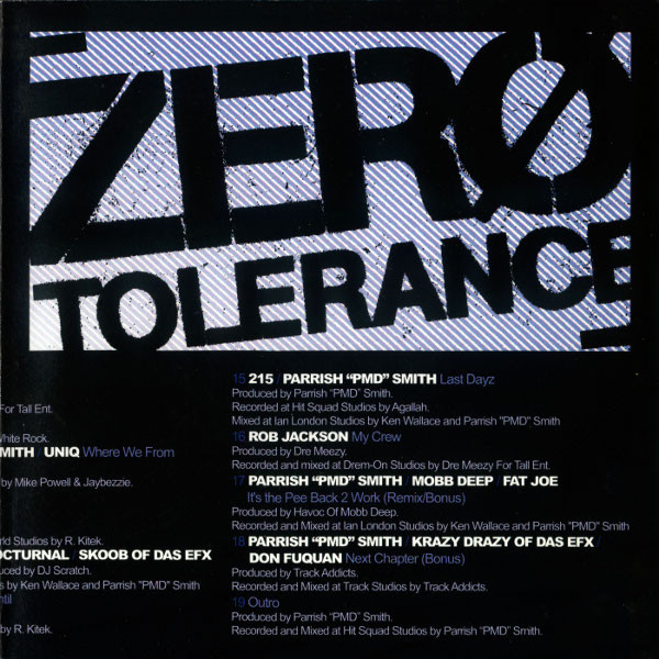 Zero Tolerance by Hit Squad (CD 2004 Boondox Records) in New York City ...