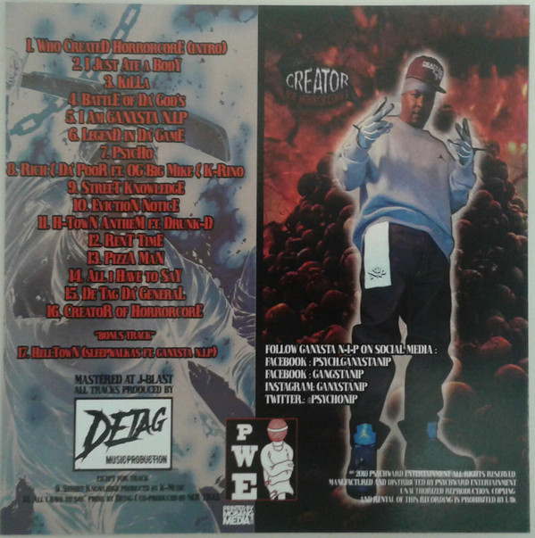 Creator (Of Horrorcore) by Ganxsta NIP (CDr 2018 Psych' Ward ...